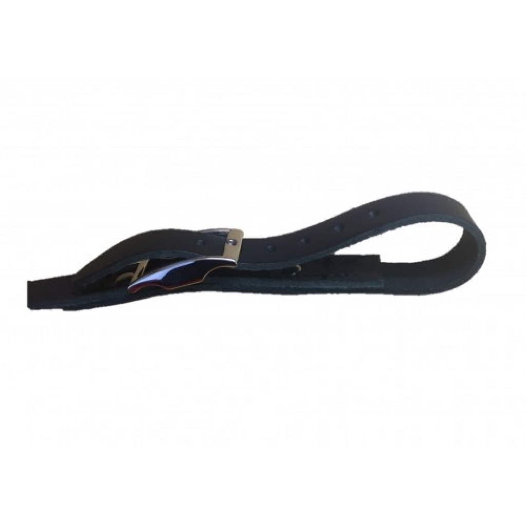 Black Leather Buckle Lead - Greyhounds in Need