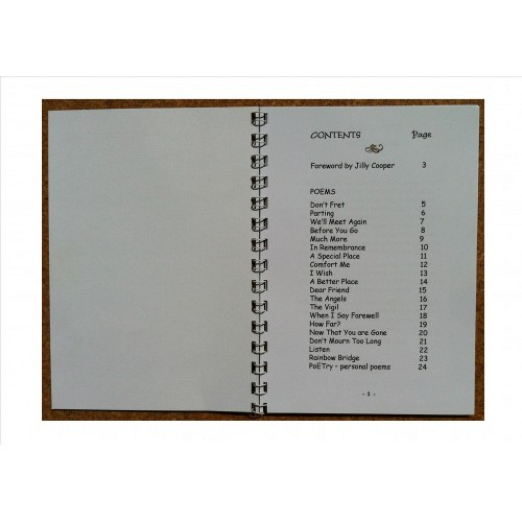 Farewell Dear Friend Poem Book - Greyhounds in Need