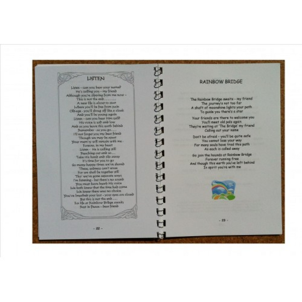 Farewell Dear Friend Poem Book - Greyhounds in Need